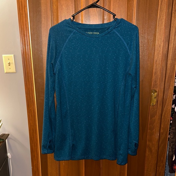 Earth Yoga | Tops | Earth Yoga Teal And Yellow Organic Top | Poshmark